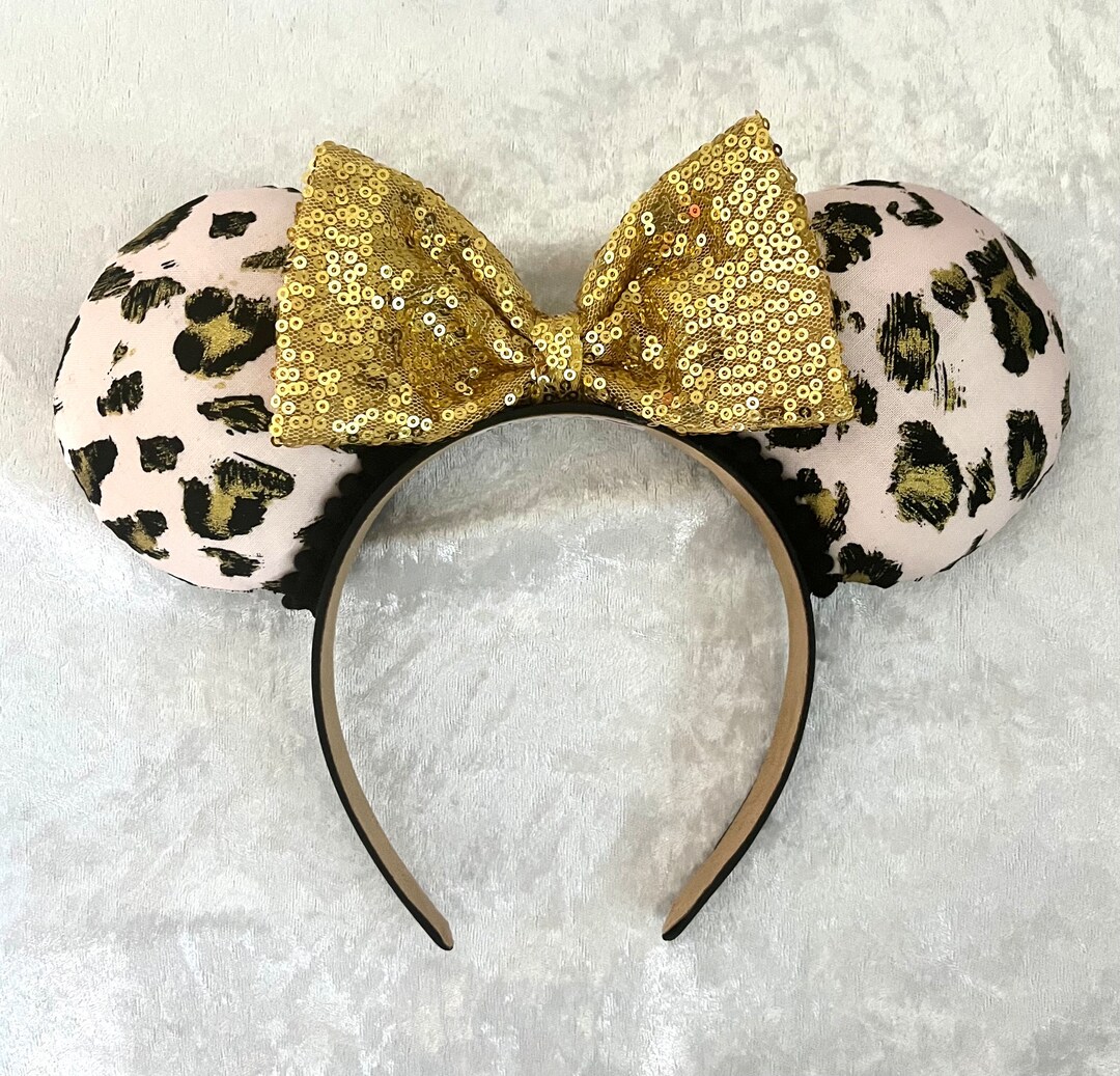 Pink Leopard Print Minnie Ears - Etsy