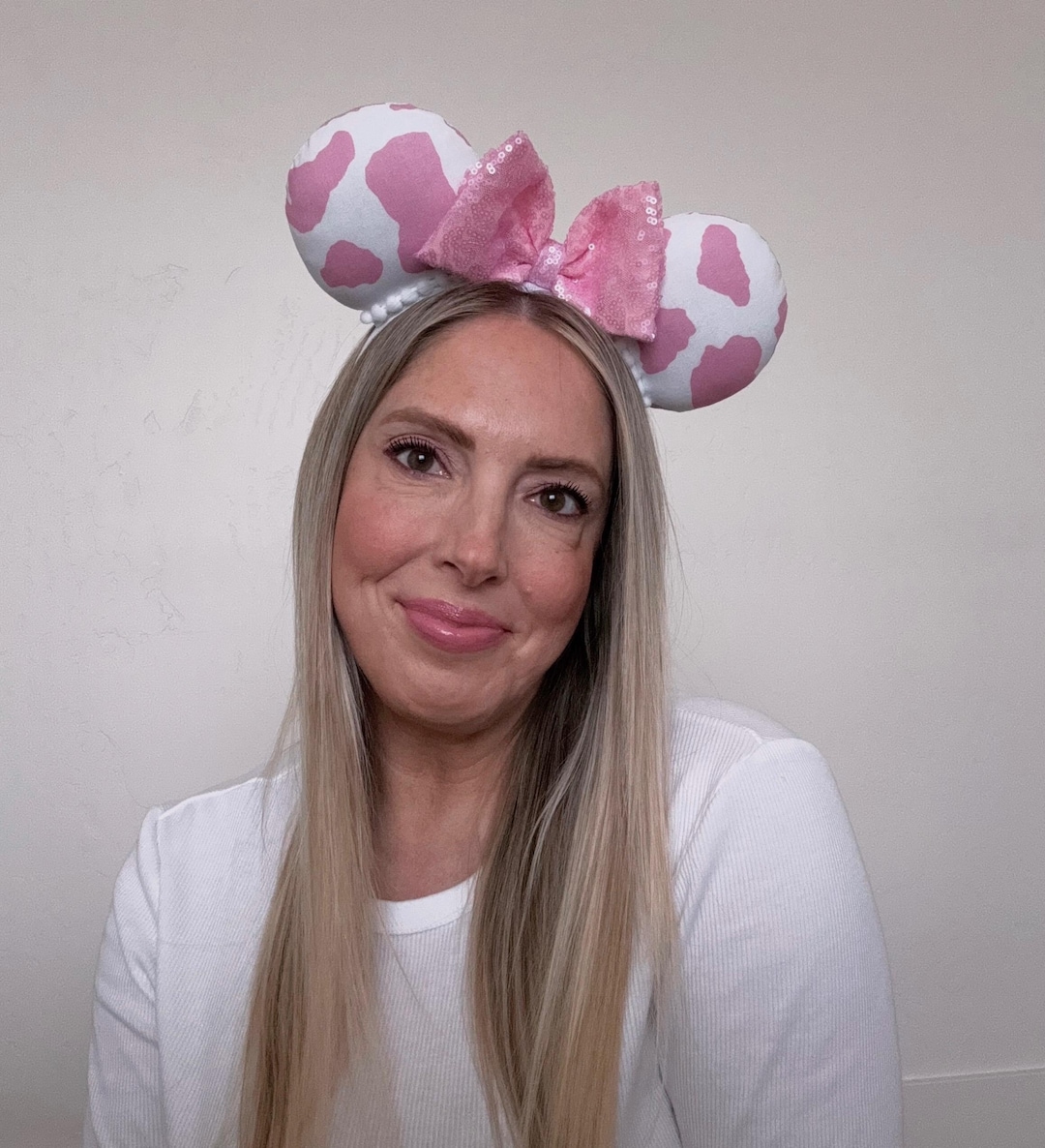 Pink Cow Print Ears - Etsy