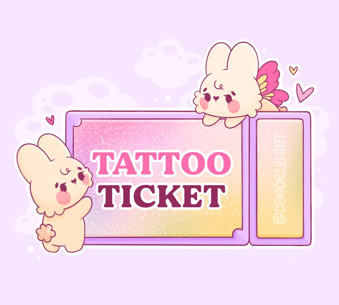 Tattoo Ticket Tattoo Pass One Time Tattoo Permision - Etsy