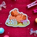 Sleepy Capybara Couple Sticker Kawaii Cute Capybaras Sleeping in a ...