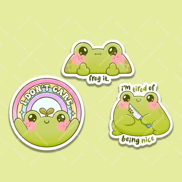 Frog Stickers - Etsy Canada