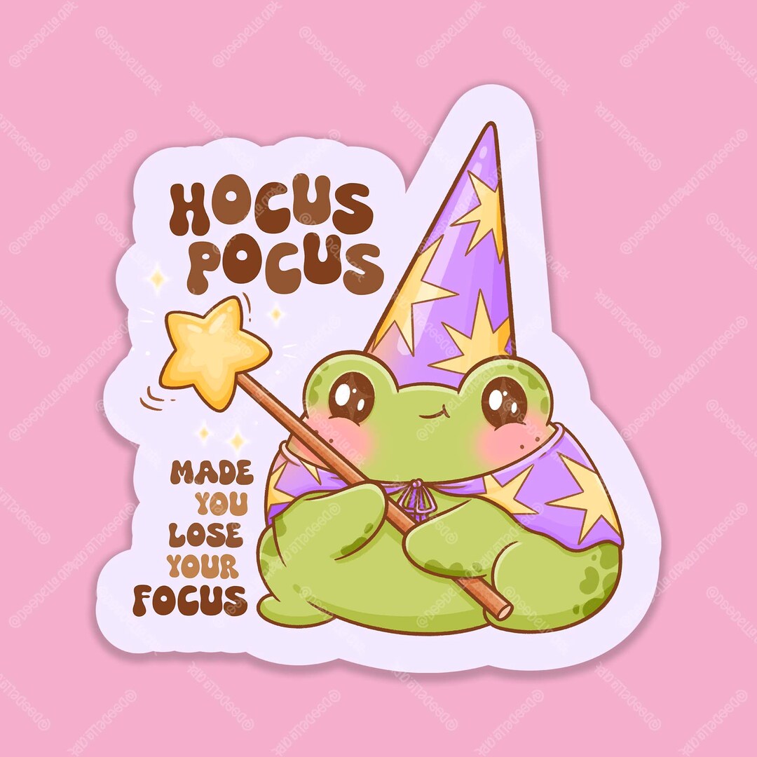 Wizard Frog Sticker, Magician Frog in Hat and Cape Sticker Flake, Hocus ...