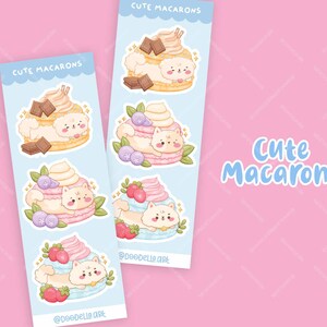 Macarons and Cupcakes Sticker Sheet Cute Kawaii Bakery Planner Bullet ...