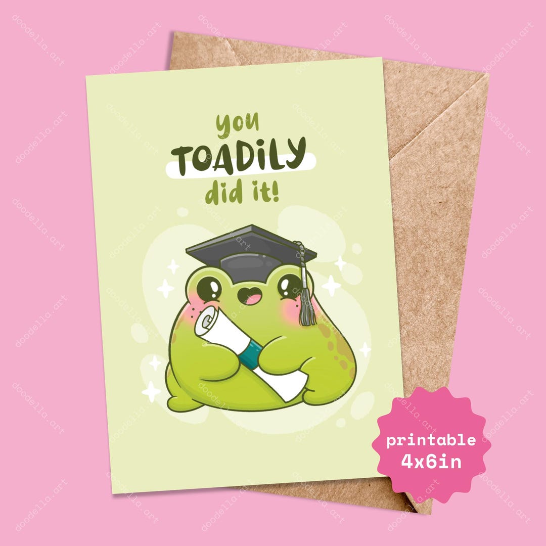 Printable Froggy Greeting Card, Illustrated University High School ...
