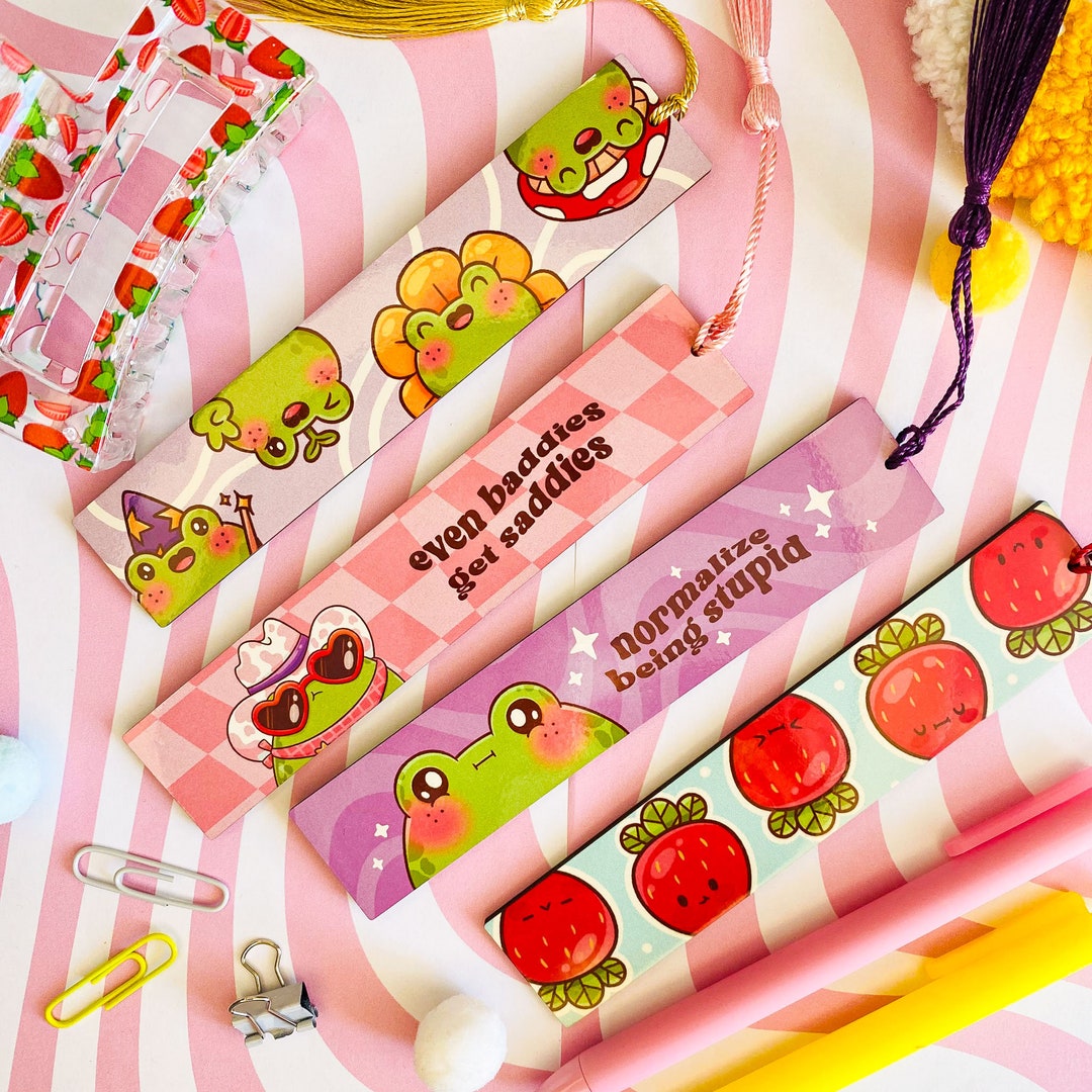 Cute Frog Bookmarks With Tassels, Even Baddies Get Saddies, Normalize ...