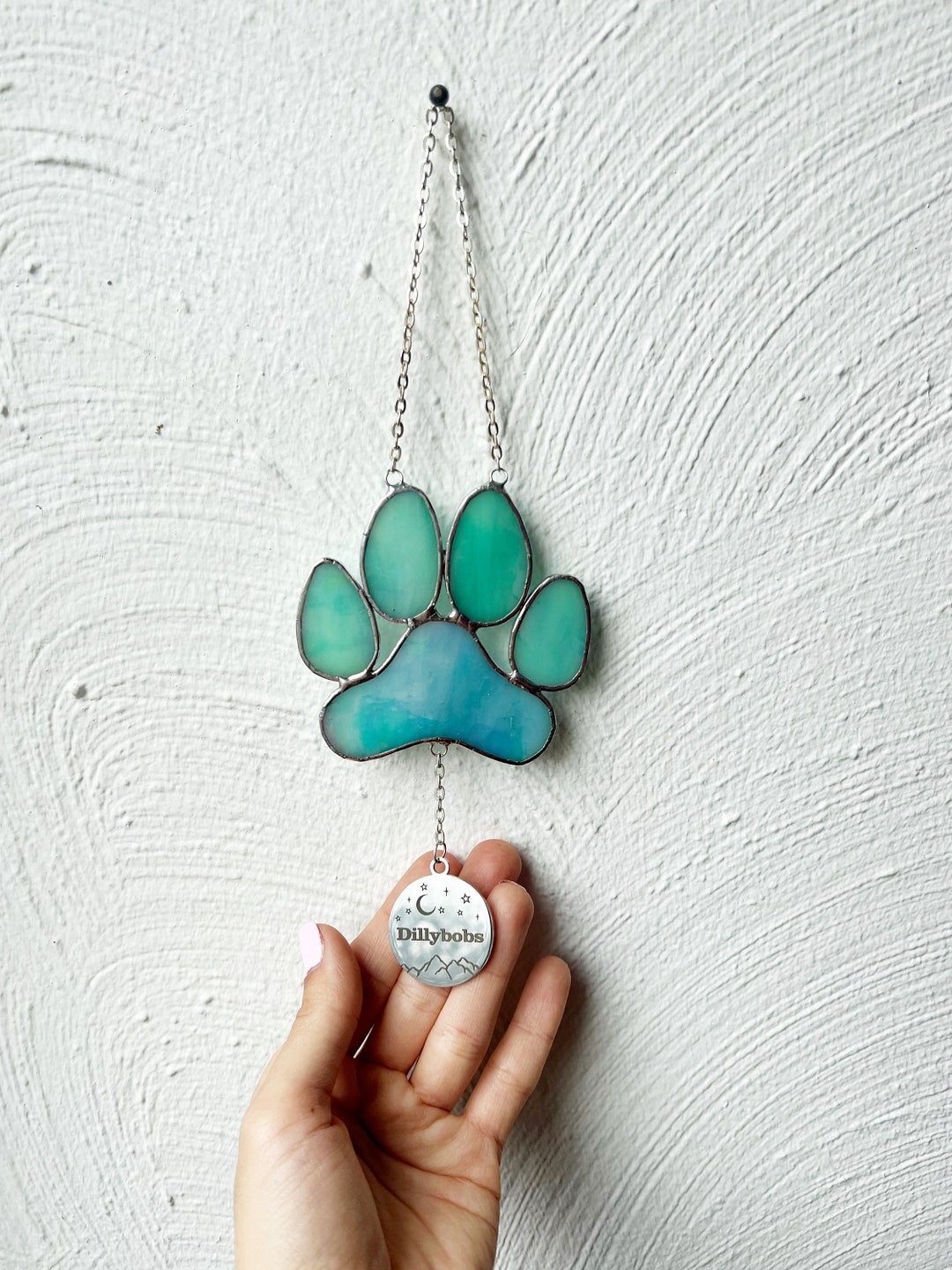 Pet Paw Print Memorial Gift Pet Loss Gift Custom Name Tag Sympathy Gift ...