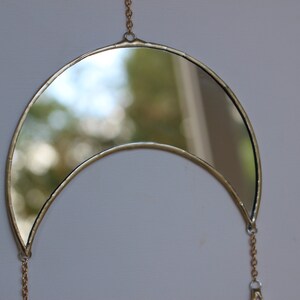Crescent Moon Mirror Bohemian Wall Decor Hanging/ Birthday - Etsy UK