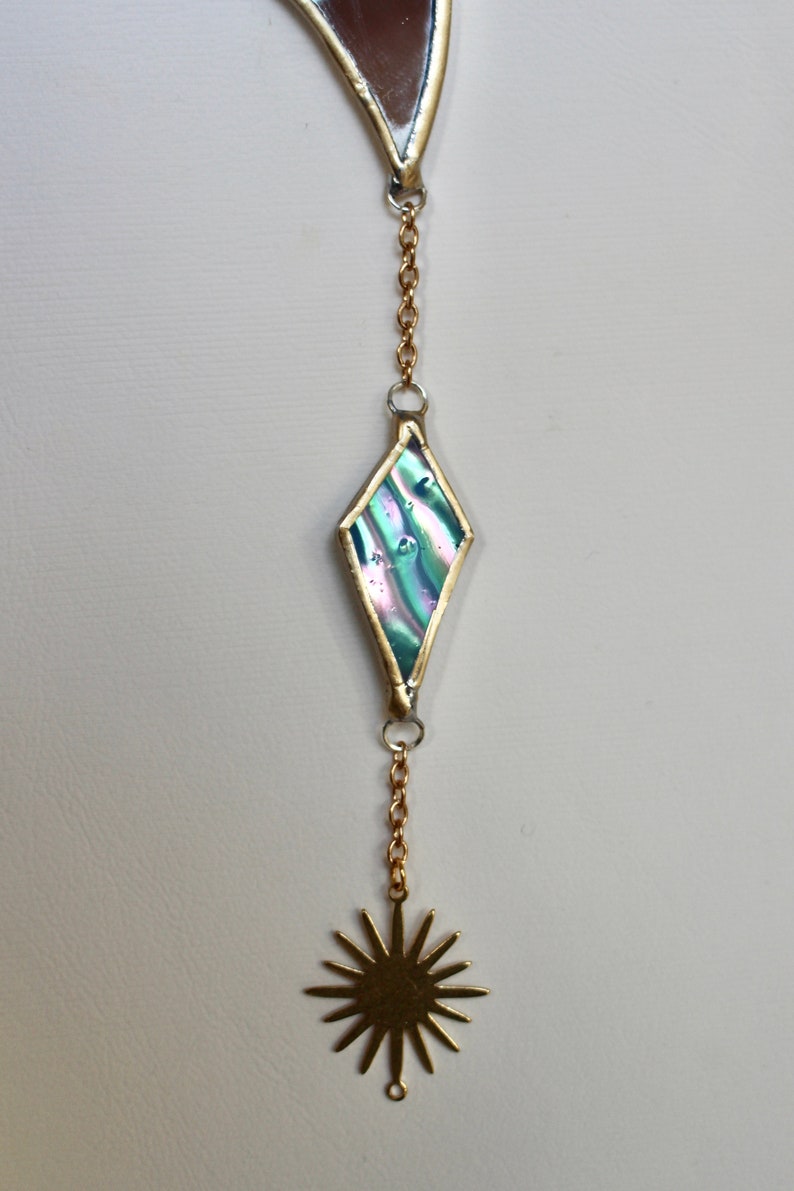 Crescent Moon Mirror Bohemian Wall Decor Hanging/ Birthday - Etsy UK