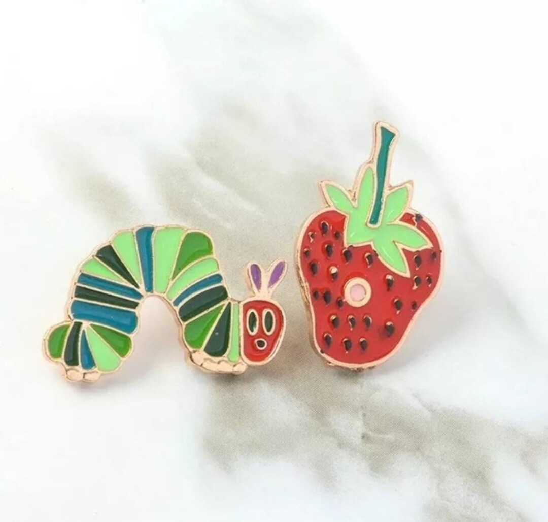 The Very Hungry Caterpillar Pin Badge Metal & Enamel - Etsy