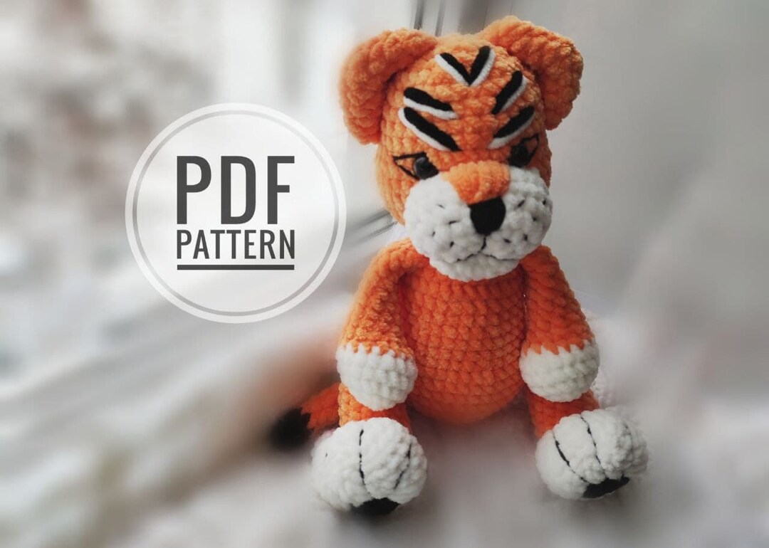 Tiger Crochet Pattern, Amigurumi Stuffed Tiger Crochet PDF Tutorial ...