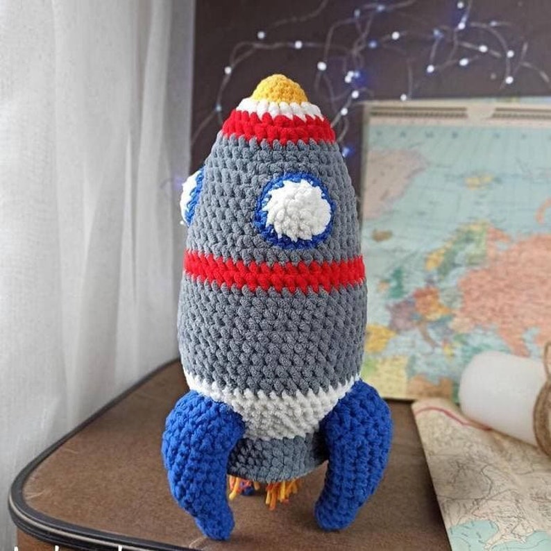 Rocket Crochet Pattern Amigurumi Spaceship Pattern Pdf-rocket - Etsy