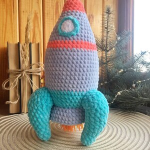 Rocket Crochet Pattern, Amigurumi Spaceship Pattern Pdf-rocket Toy ...