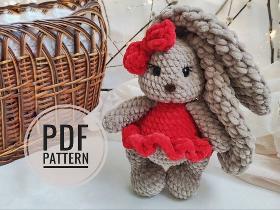 Bunny Crochet Pattern Amigurumi Bunny Pdf Tutorial Crochet | Etsy