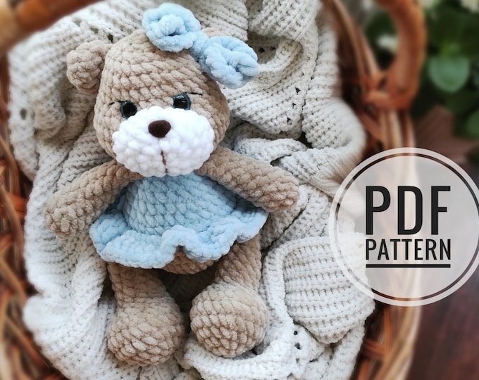 Crochet Bear Pattern, Amigurumi Cute Bear Crochet Pattern, PDF in ...