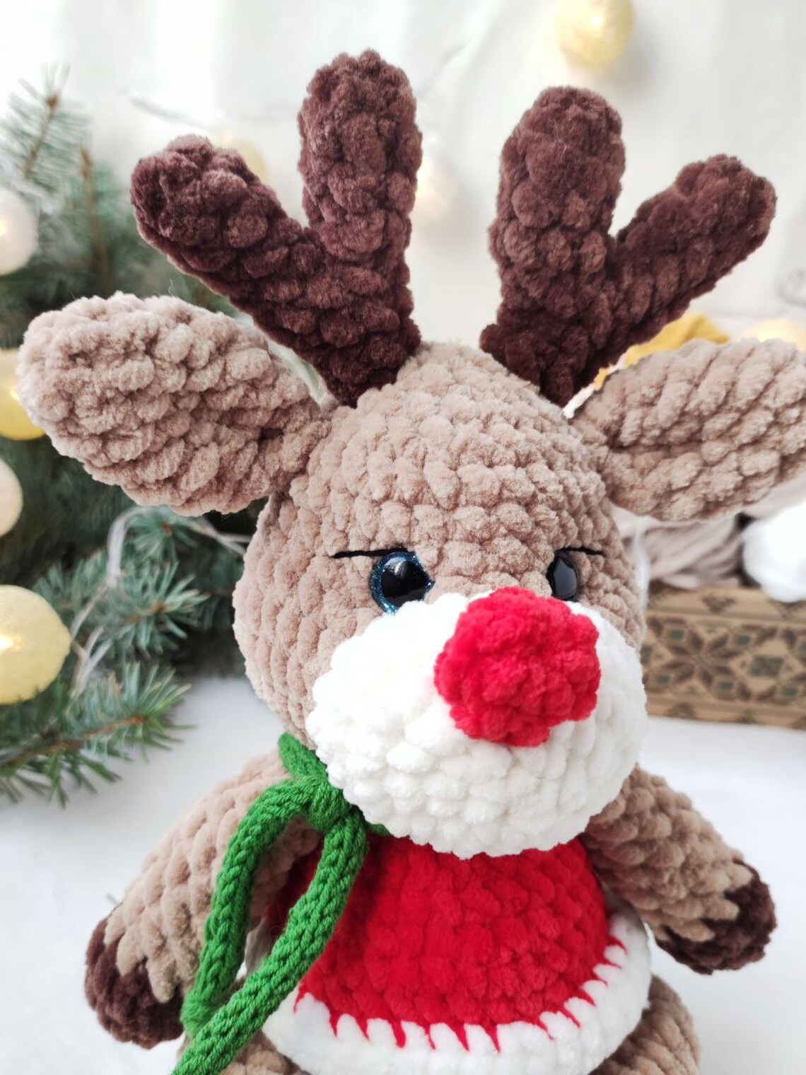 Christmas DEER Crochet Pattern Amigurumi Reindeer Pattern - Etsy