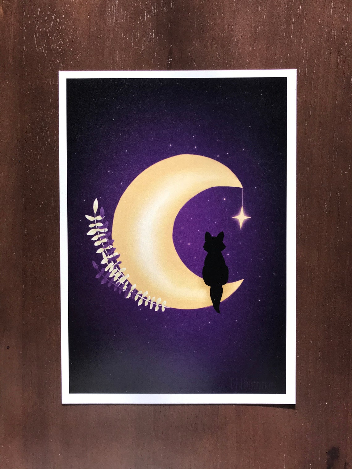 Fox on the Moon A5 Print, Moon and Stars, Fox, Quirky, Cute , Home ...