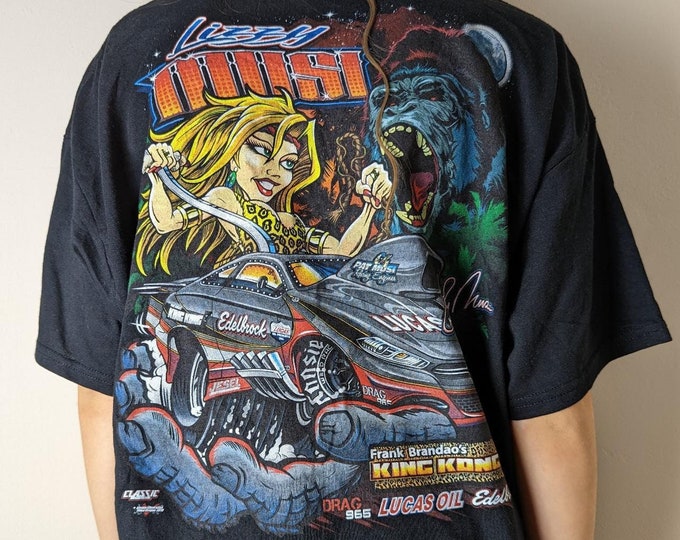 Vintage Lizzy Musi Black Racing Graphic T Shirt Etsy