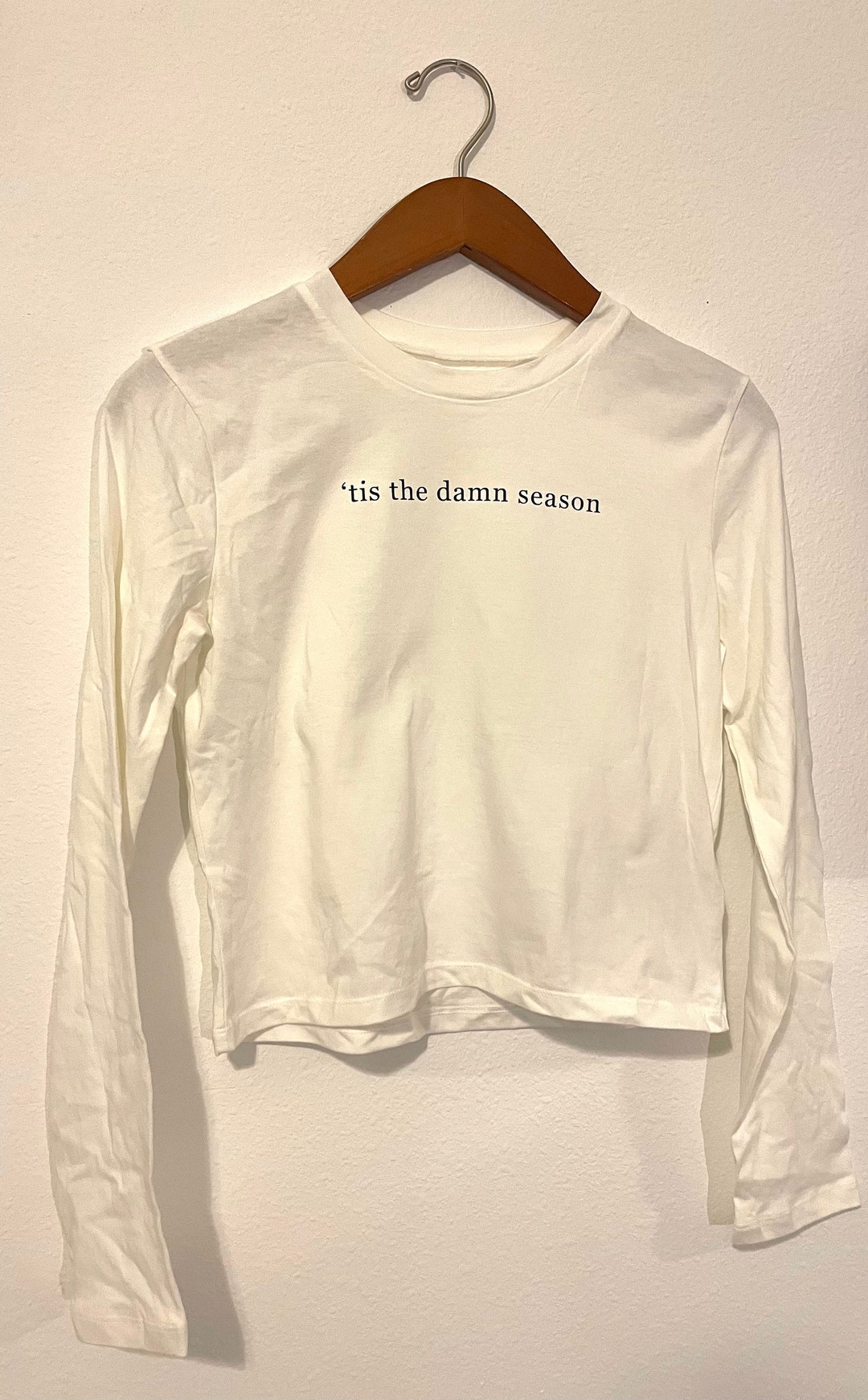 Tis the Damn Season Long Sleeve Crop - Etsy