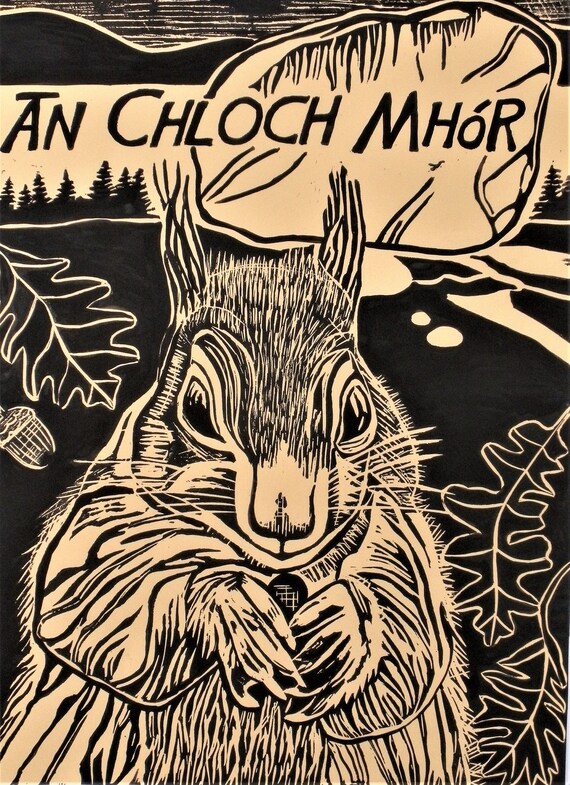 Art & Collectibles handmade linocut animal art print original animal ...