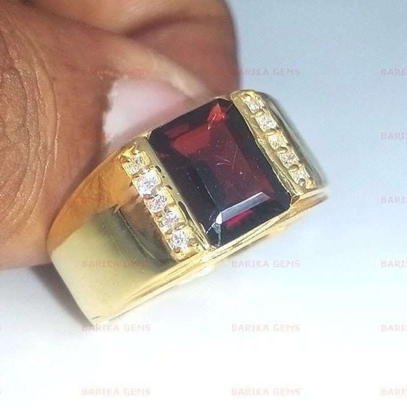 Mens Garnet Ring - Etsy