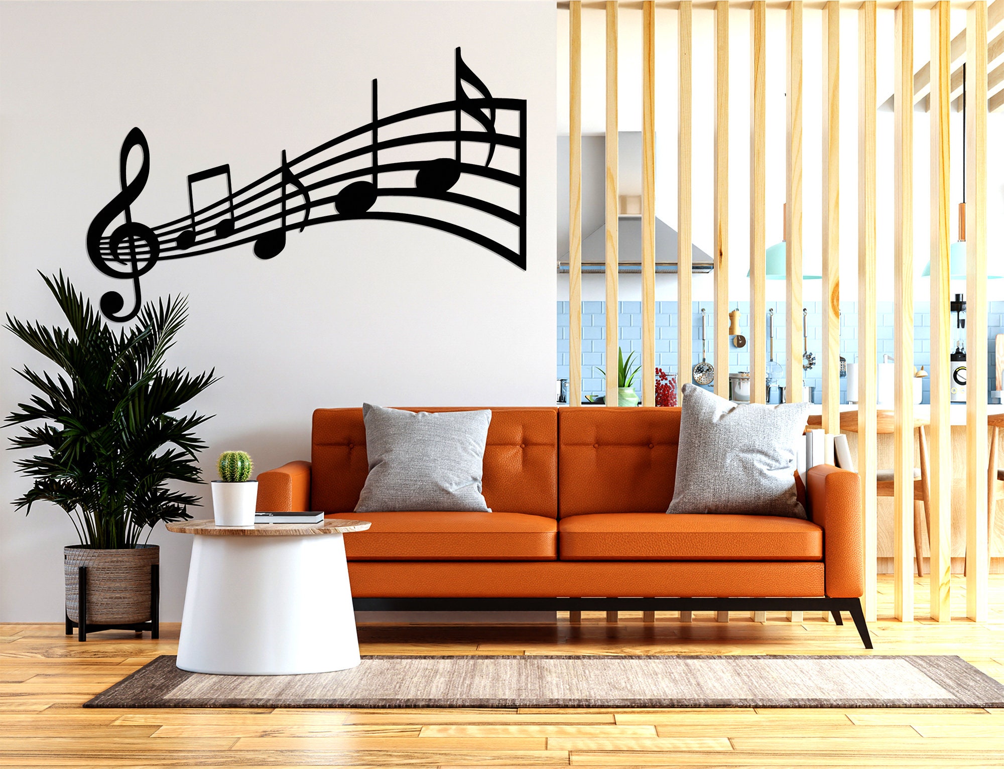 MUSIC NOTES METAL Wall Art Treble Clef Wall Decor Music - Etsy