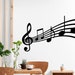 MUSIC NOTES METAL Wall Art, Treble Clef Wall Decor, Music Studio ...