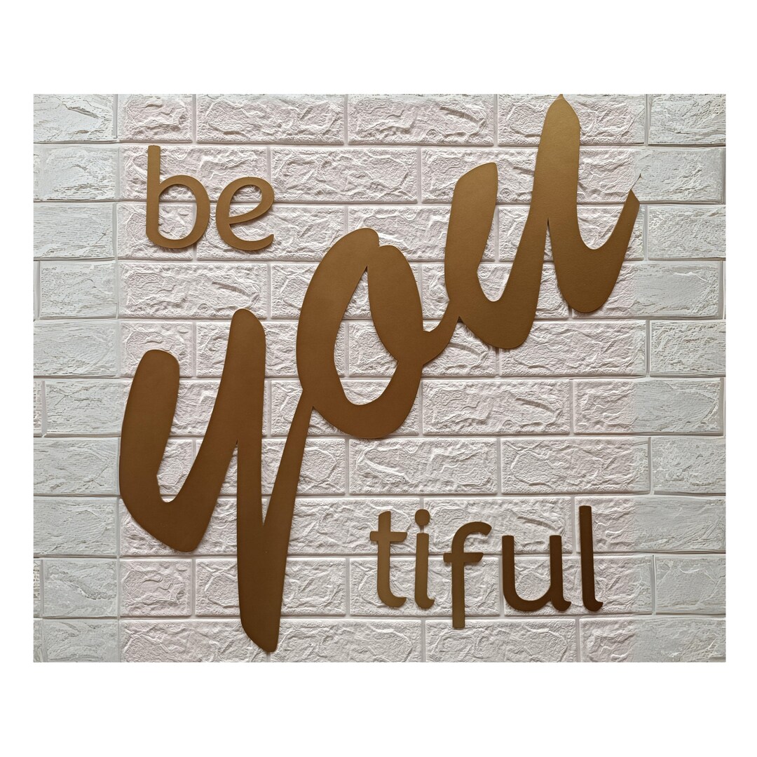 Custom Metal Words Gold Colour, Your Personalized Metal Wall Decor ...