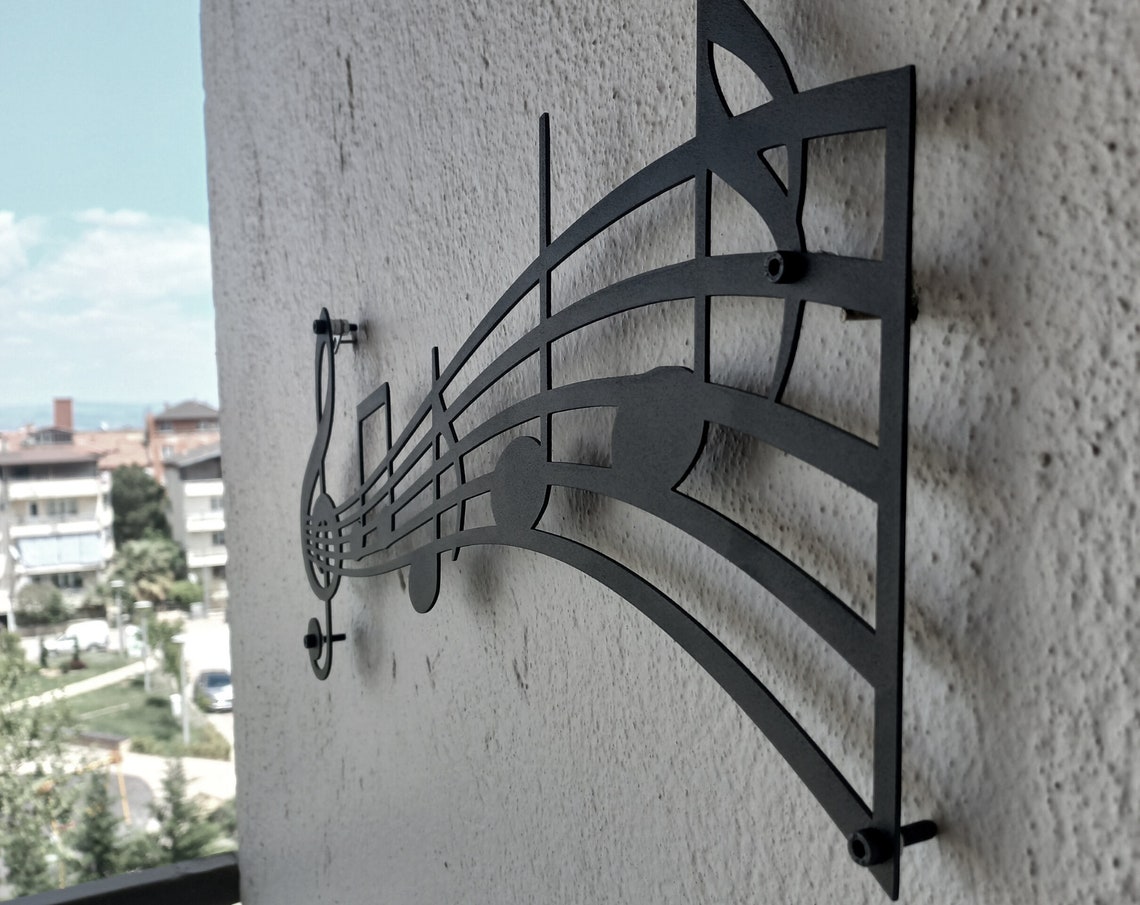 MUSIC NOTES METAL Wall Art Treble Clef Wall Decor Music - Etsy