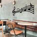 MUSIC NOTES METAL Wall Art, Treble Clef Wall Decor, Music Studio ...