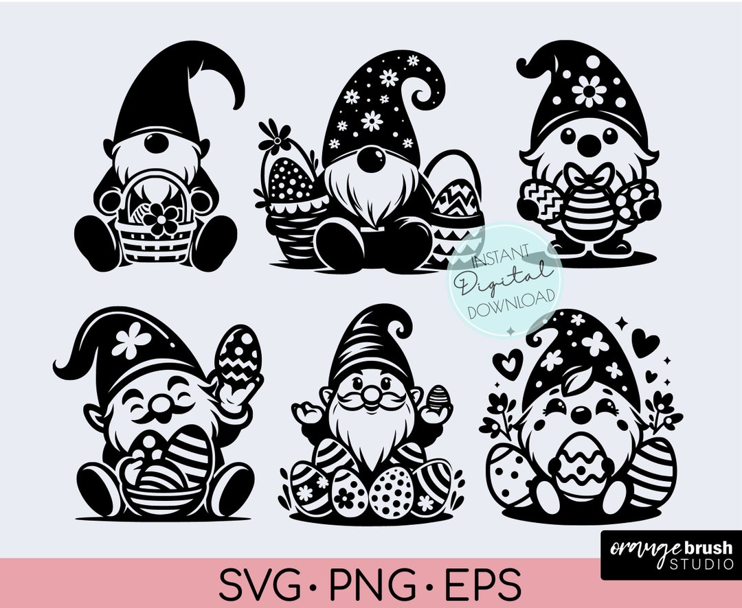 Easter Gnome SVG Bundle, Kids Easter SVG Files for Cricut, Easter ...