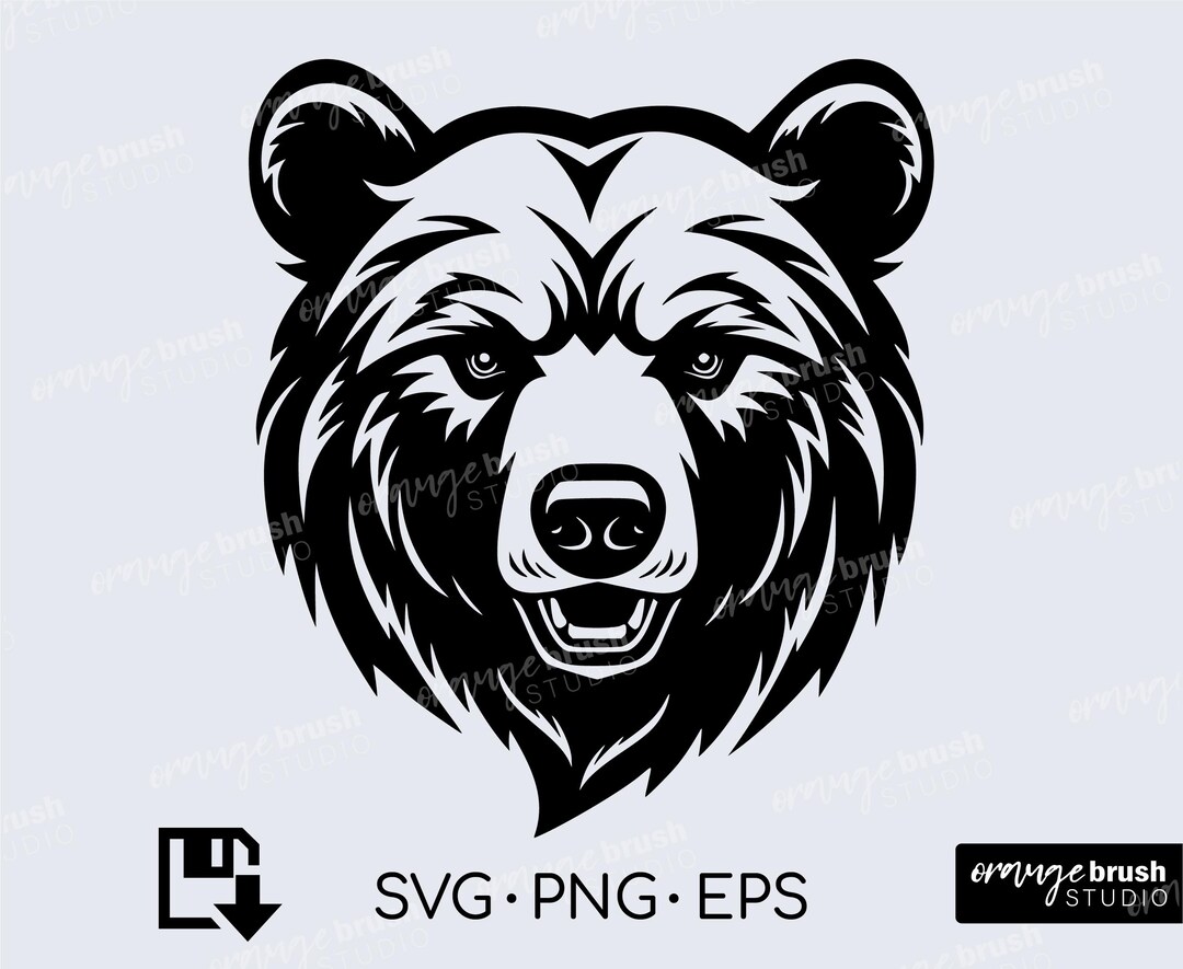 Bear SVG, Bear Face Cut File Perfect for Cricut, Bear Head SVG Png Svg ...