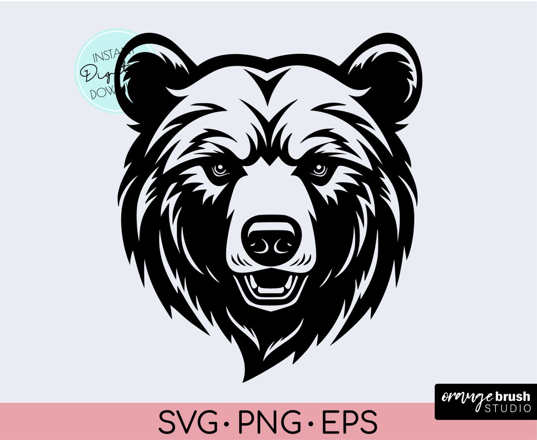 Bear SVG, Bear Face Cut File Perfect for Cricut, Bear Head SVG Png Svg ...