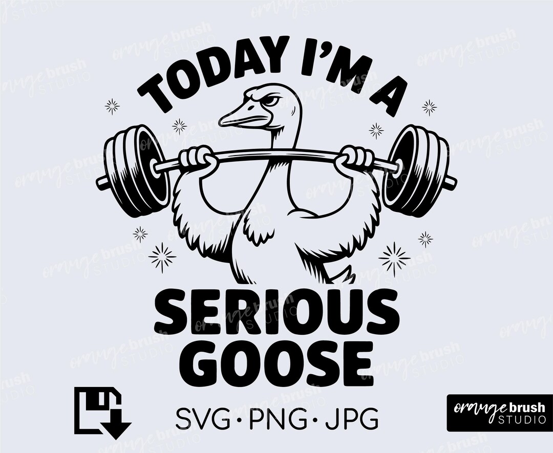 Serious Goose SVG PNG, Funny Silly Goose SVG Sarcastic Cut File for ...