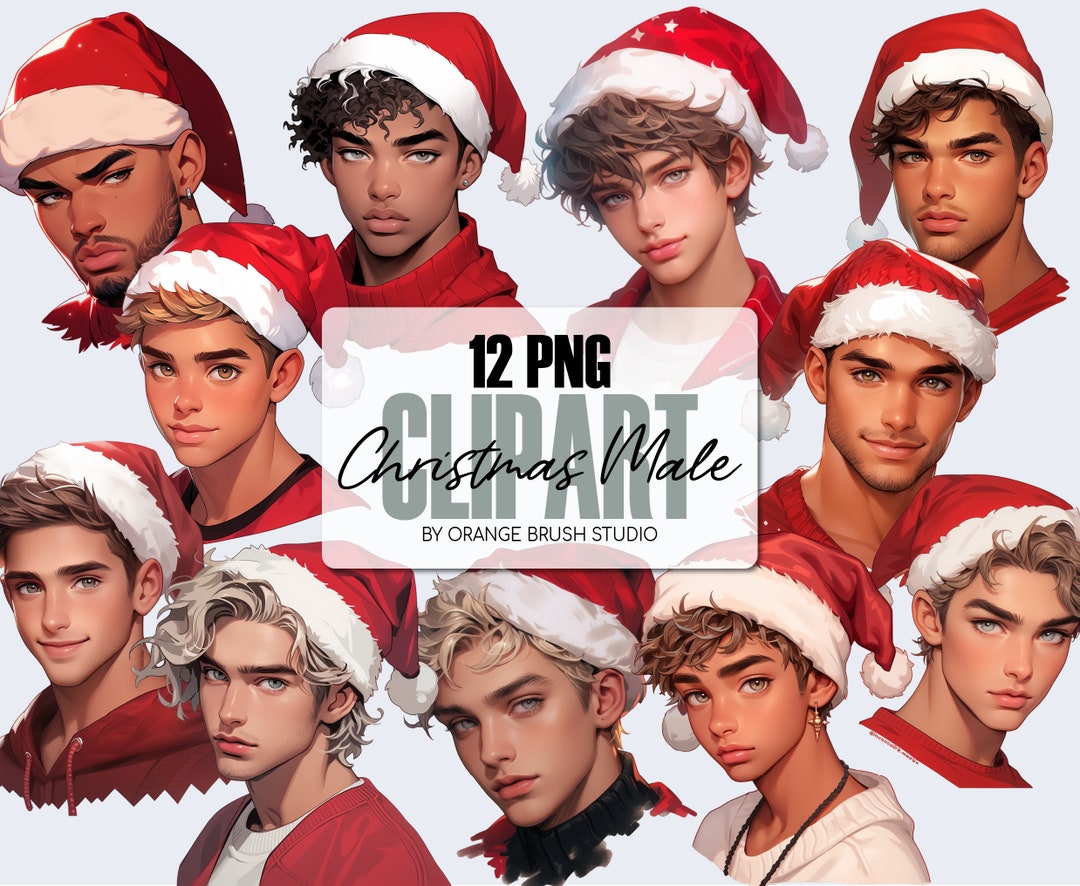 Christmas Male Clipart Bundle, Fashion Men Clipart. Man Clipart, Boy ...