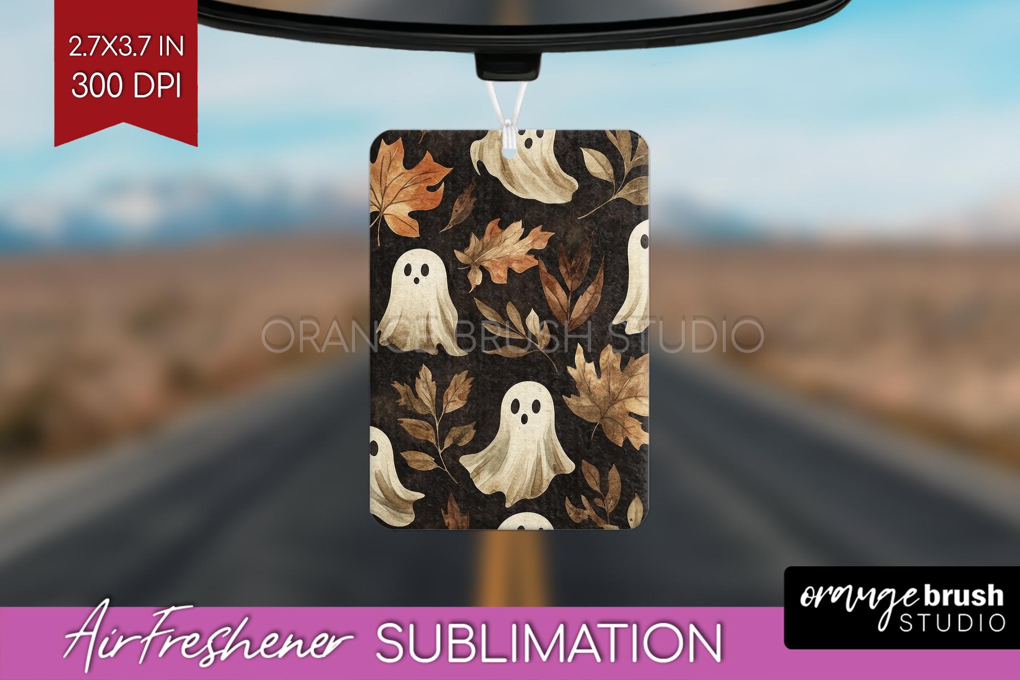 Cute Ghost Air Freshener Sublimation Bundle. Spooky Halloween Car ...