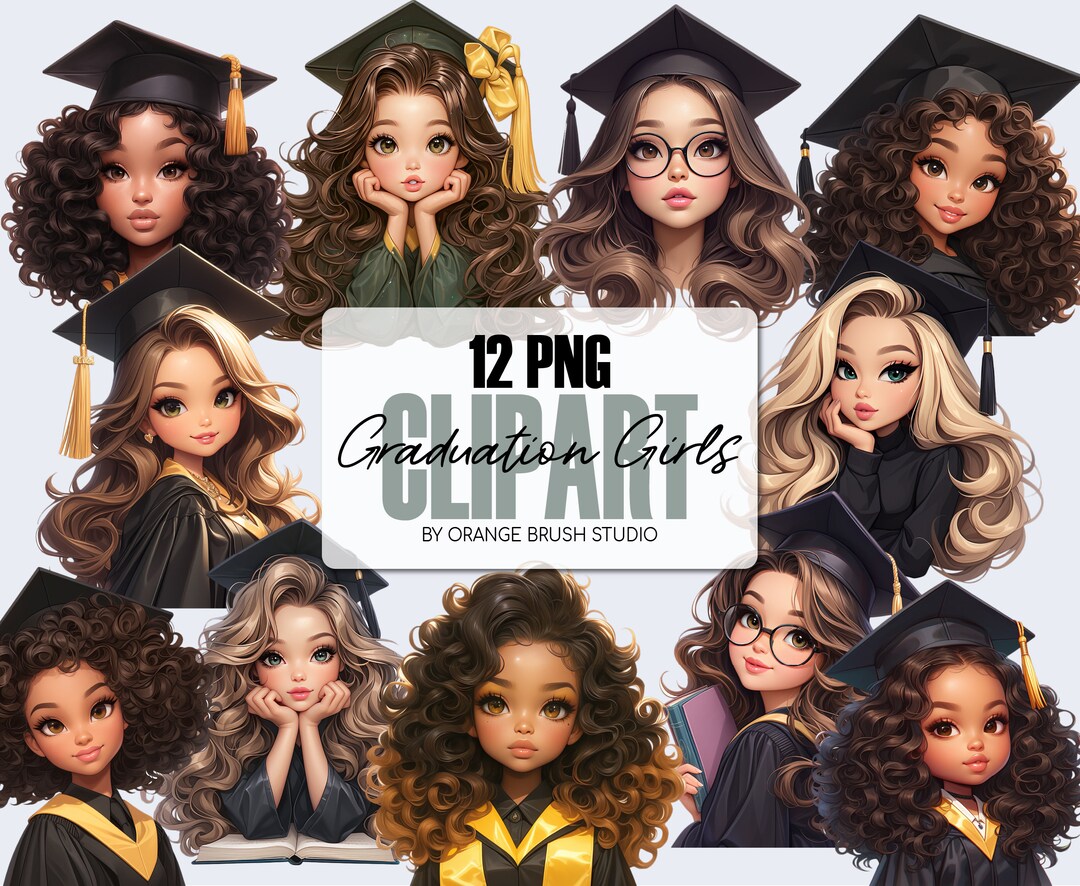 Graduation Girl PNG Bundle, Sublimation for Senior 2024. Graduation ...