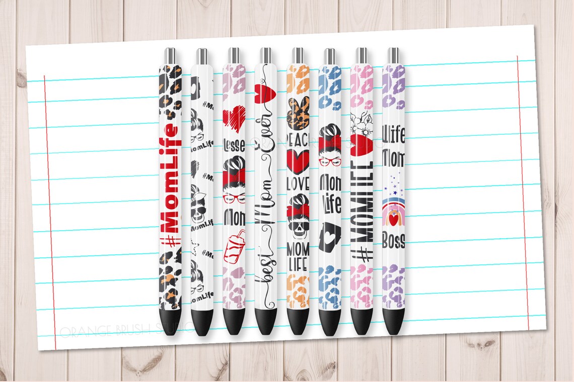Mom Pen Wrap Svg Bundle. Mom Life Svg 8 Waterslide Designs for - Etsy