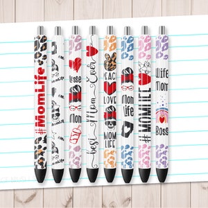 Mom Pen Wrap Svg Bundle. Mom Life Svg 8 Waterslide Designs for Ink Joy ...