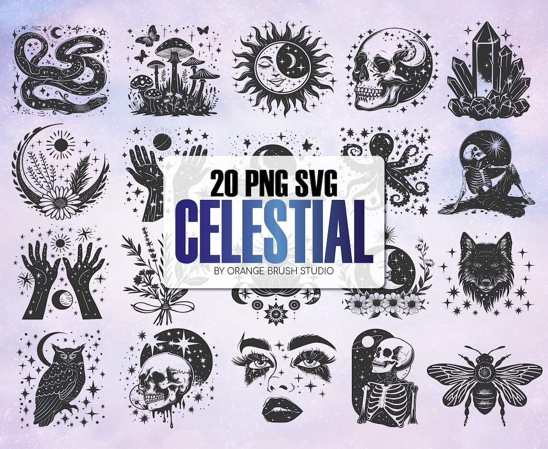 Celestial Moon SVG PNG Bundle - Boho Mystical Sublimation T-shirt ...