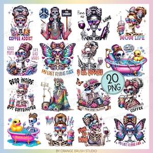 Snarky Skeleton PNG Bundle, Sarcastic Skeleton Sublimation, Funny Adult ...