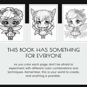 Chibi Fairies Coloring Page Bundle, Printable Kids Coloring Book ...