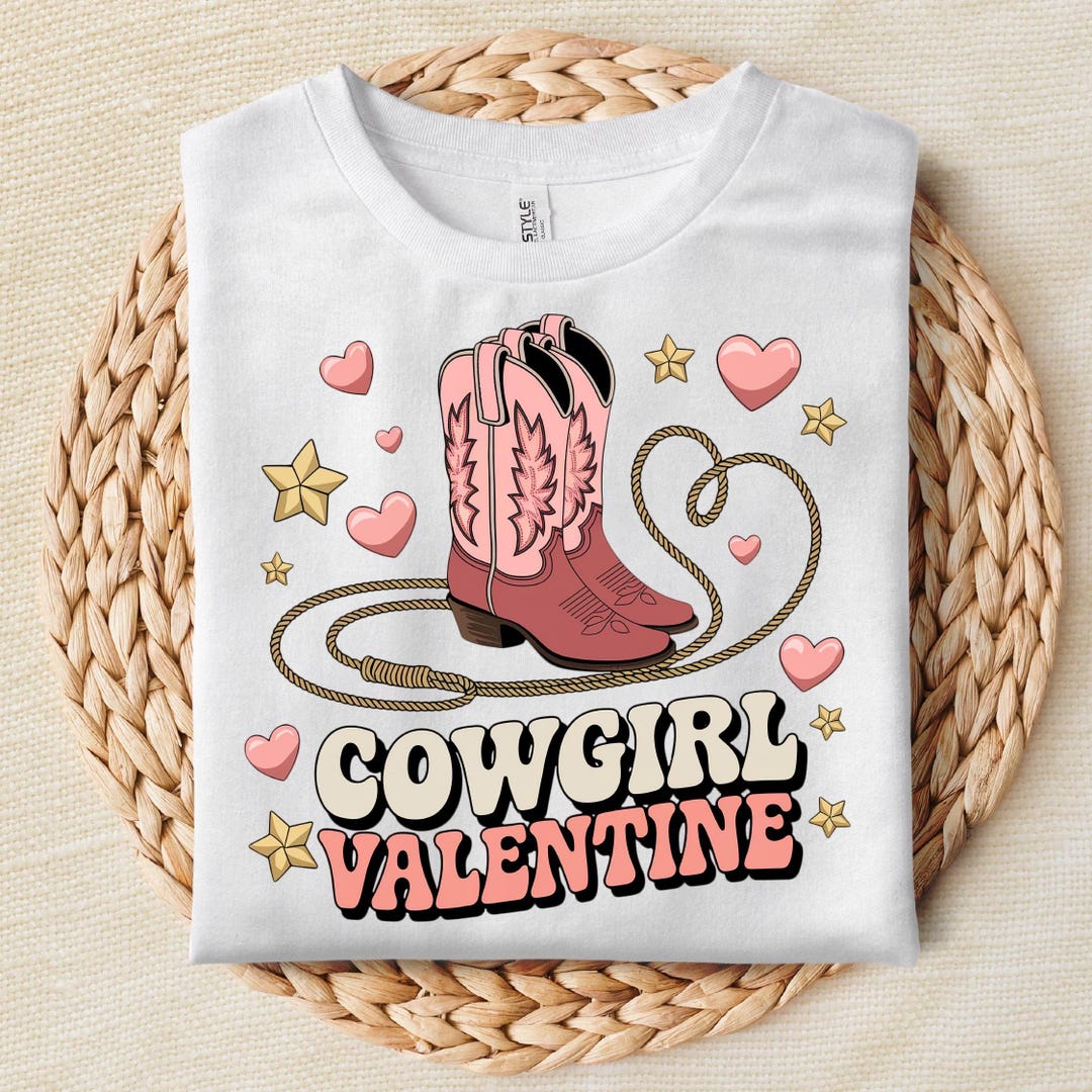 Valentine Cowgirl PNG Sublimation, Western Valentine's Day Design ...