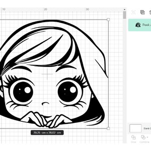 Peek a Boo Girl SVG Cut File for Cricut. Peeking SVG Baby Girl, Peek a ...
