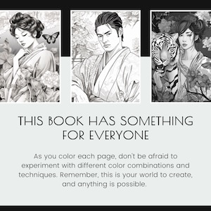 Japanese Printable Coloring Book, Grayscale Coloring Pages, 10 Asian ...