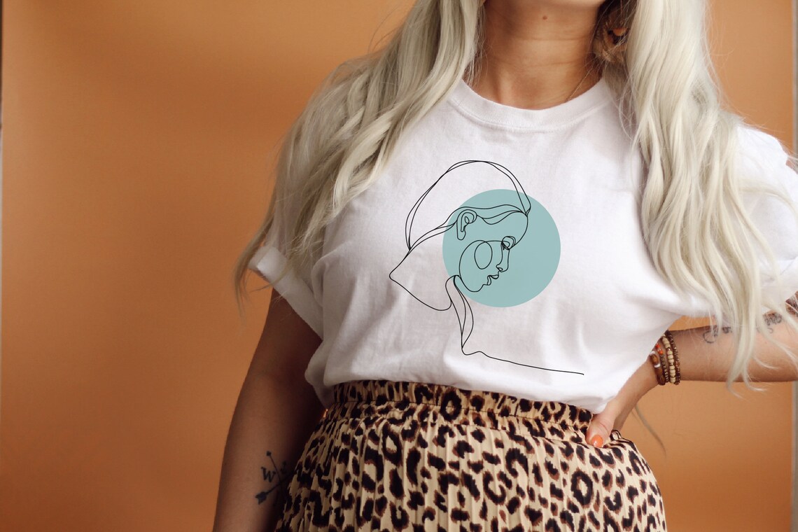 Line Art Woman SVG Bundle. Single Line Drawing Woman SVG. Bono - Etsy