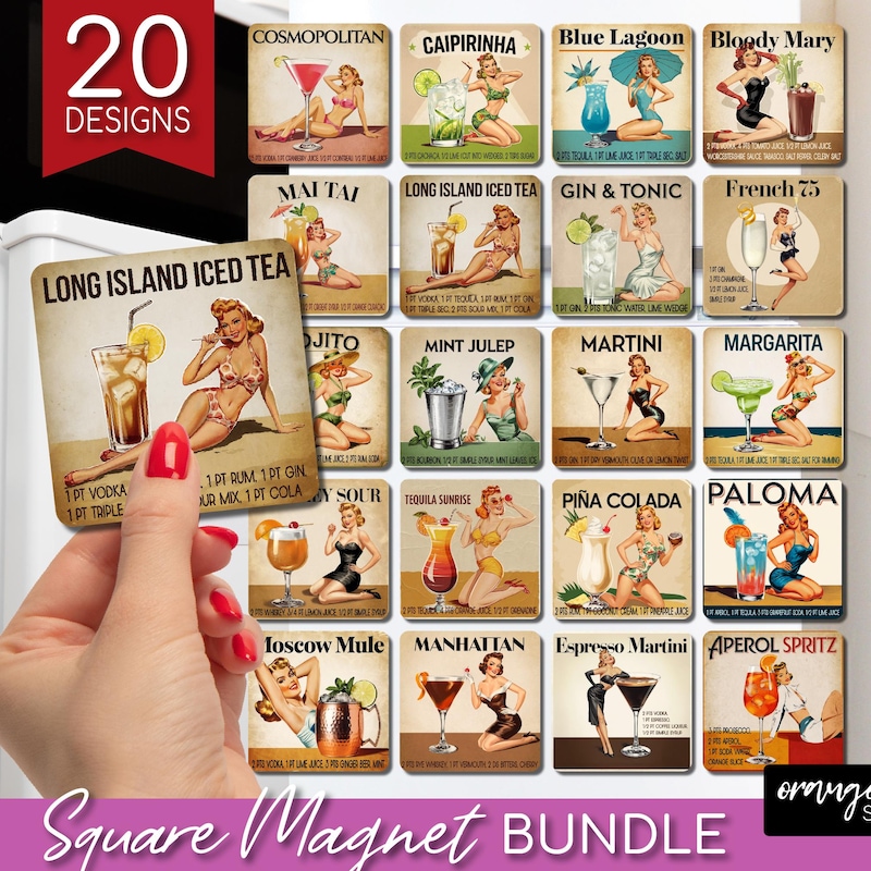Pin up Fridge Magnets - Etsy