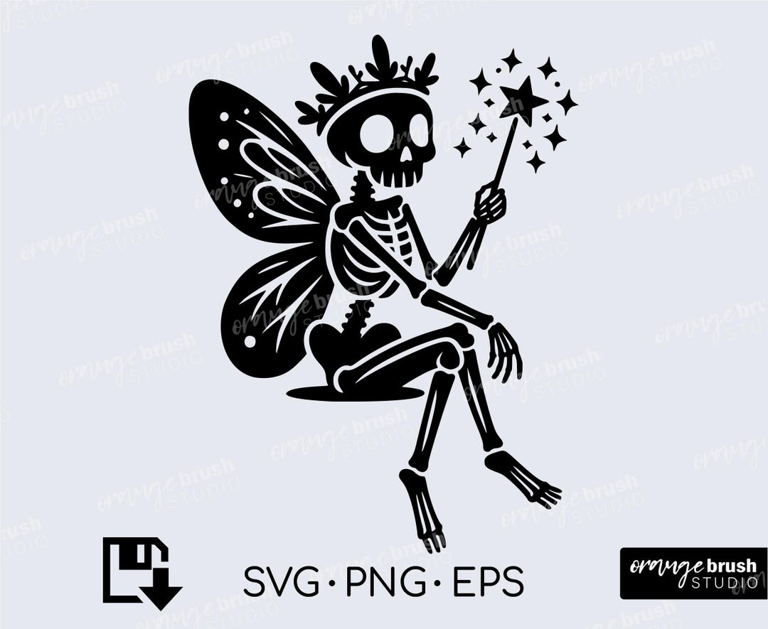 Funny Skeleton SVG, Skeleton SVG, Perfect for Cricut, Fairy Skeleton ...