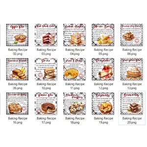 Baking Recipe Magnet Sublimation Bundle. Food Recipe Designs, Fridge ...