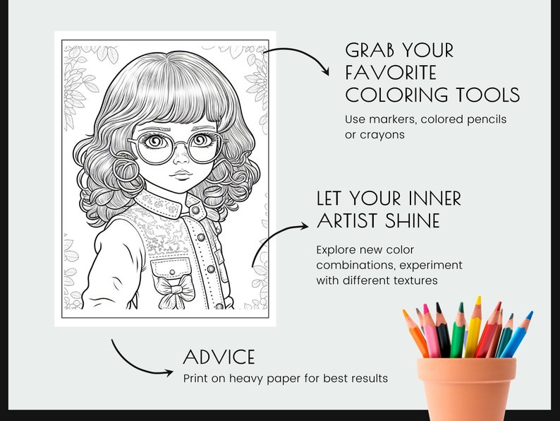 Fashion Coloring Book Printable Coloring Pages for Kids. - Etsy