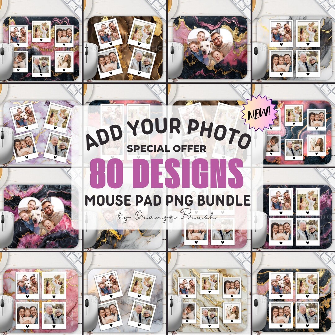 Picture Frame Mouse Pad Sublimation Bundle, Family Collage Personalized ...